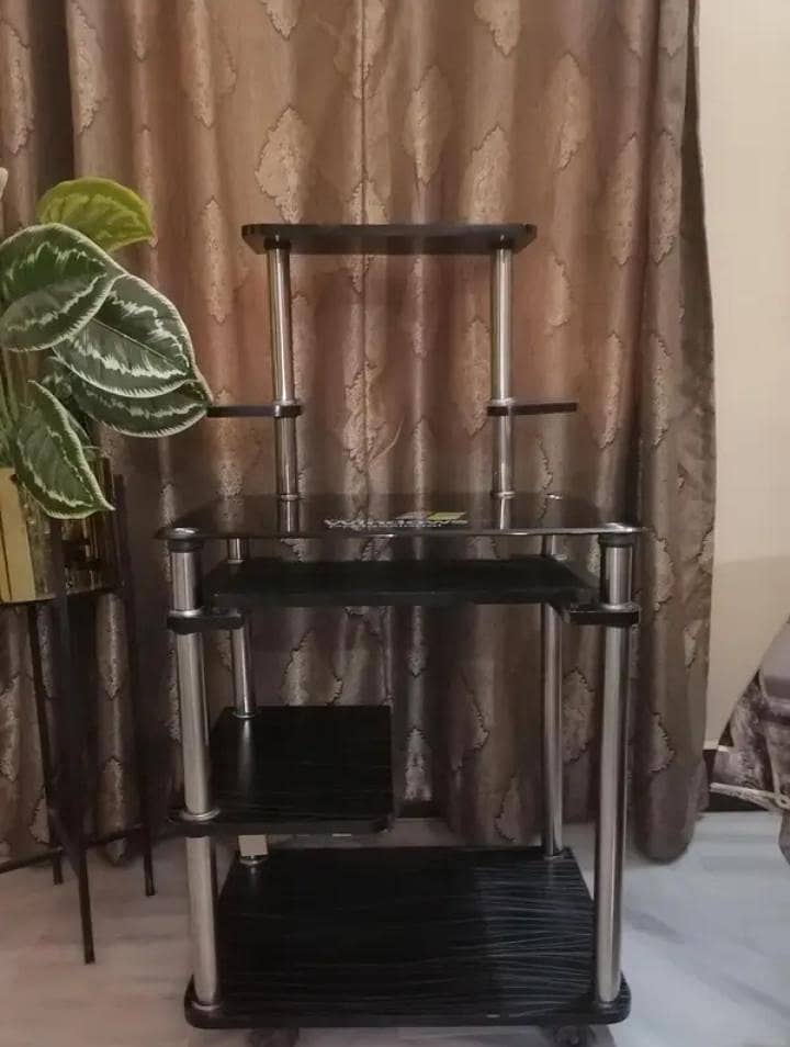 Unique Retro-Style Computer Table with Glass Top – Excellent Condition ...