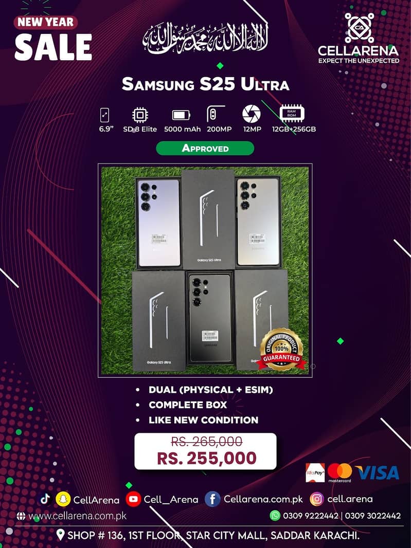 New Year Sale SAMSUNG S25 ULTRA S24 ULTRA APPROVED - CELLARENA - Mobile ...