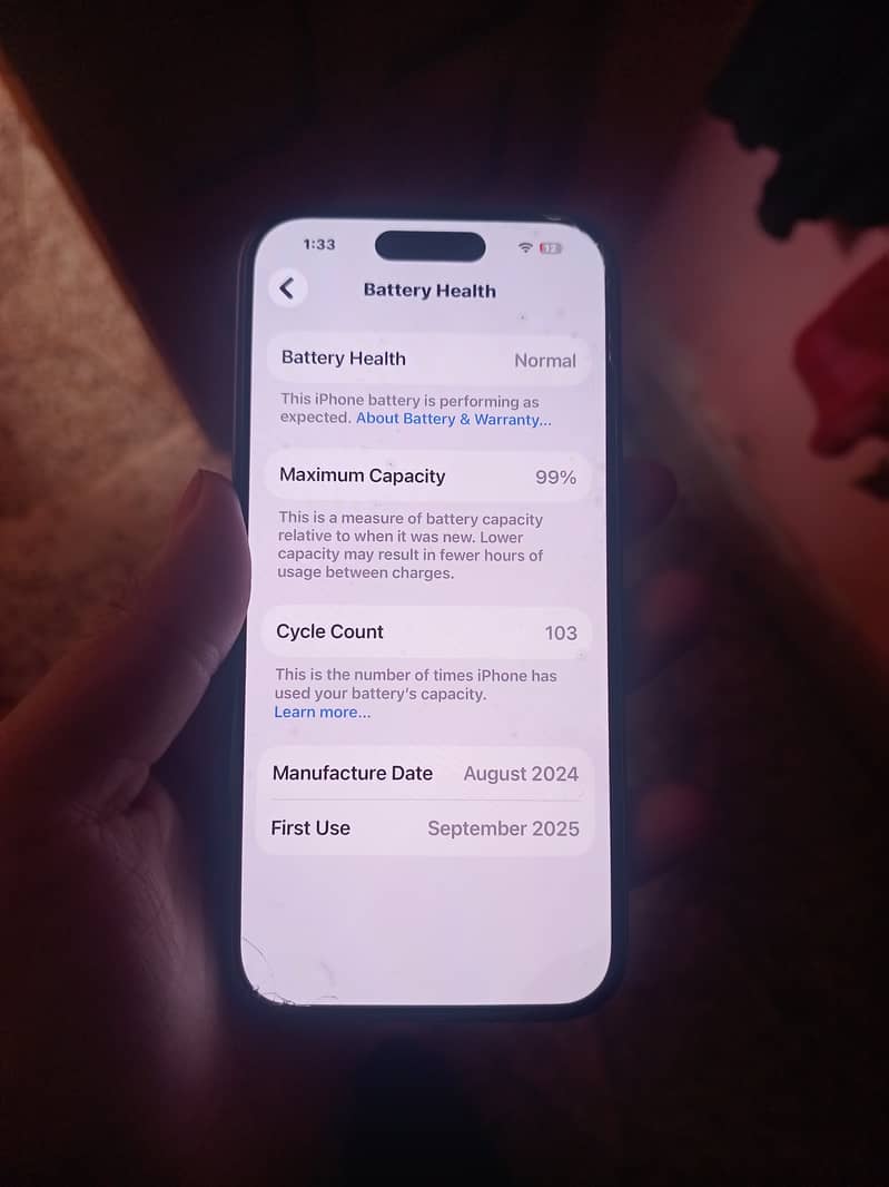 I phone 15 jv 99 battery heath 102 recycle - Mobile Phones - 1109955779