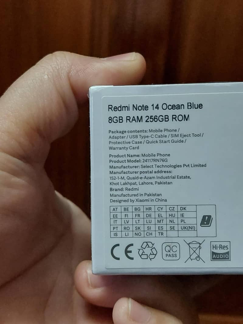 redmi note 14 8/256 blue pta approved box pack - Mobile Phones - 1110002981