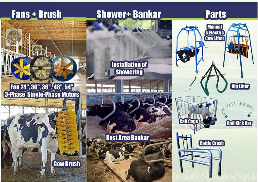 Milking Machine Sale for cows and buffalo / Dairy Fans / Dairy Mats ...