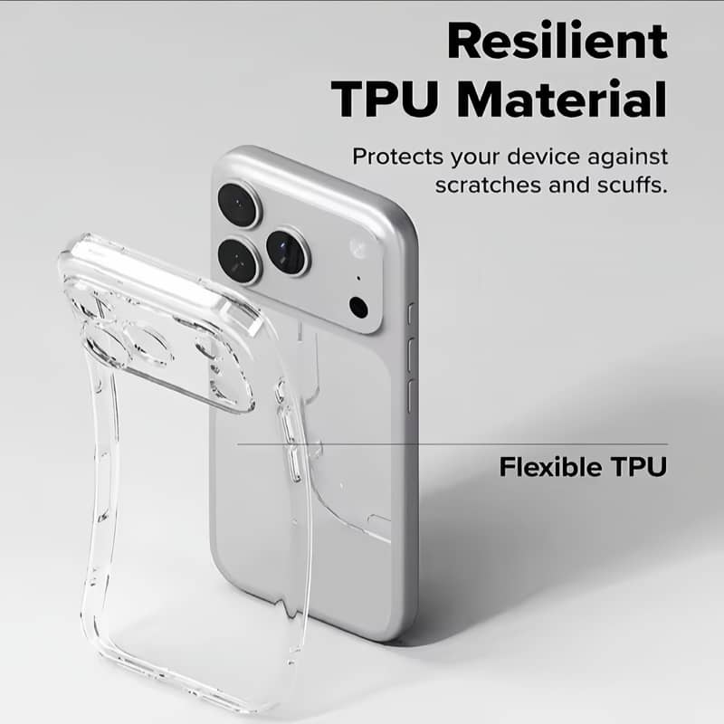 Ultra Thin Clear TPU Case for iPhone 17 Pro | Transparent Soft Silicon ...