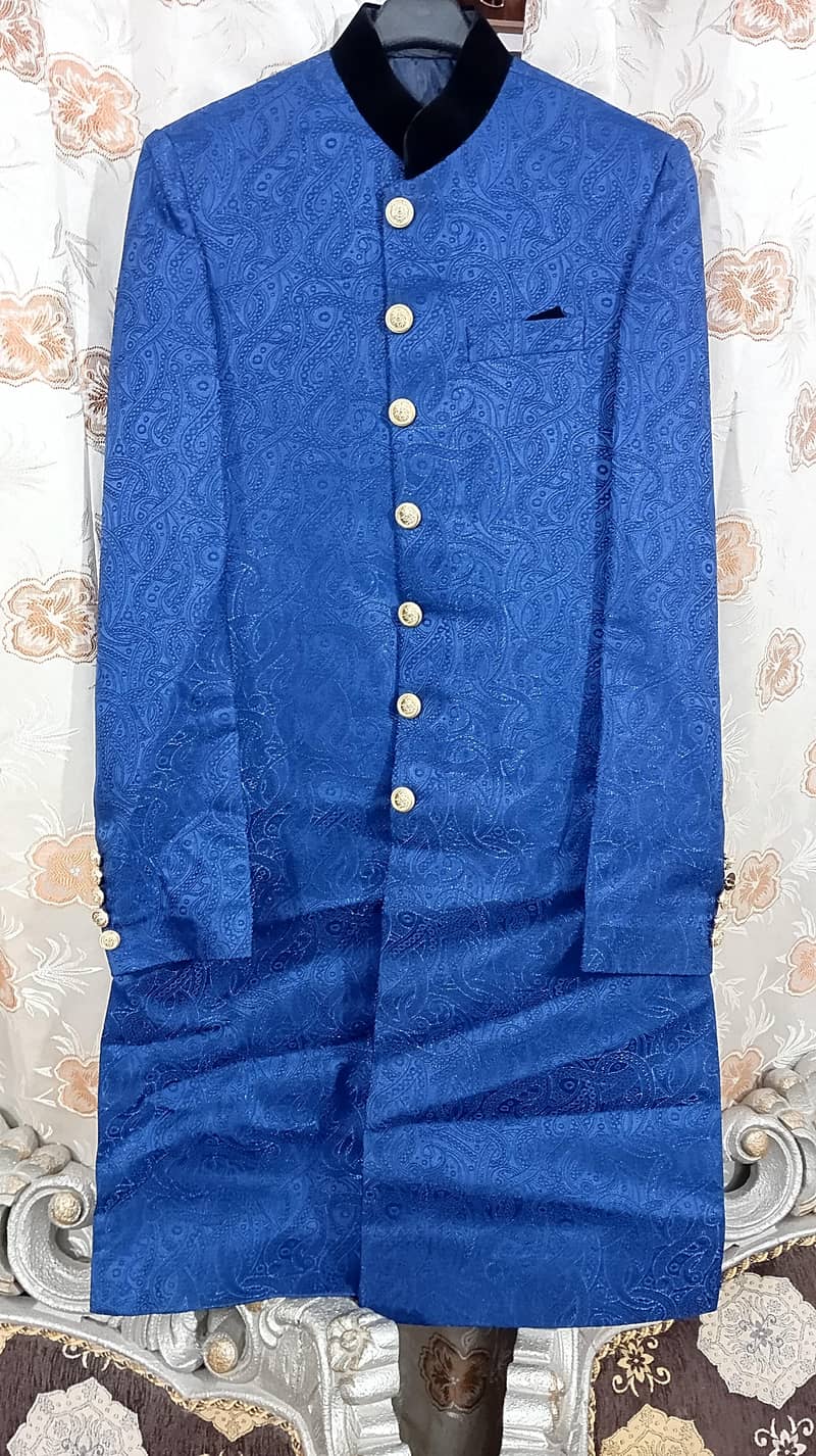 Blue Sherwani New - Grooms - 1110157583