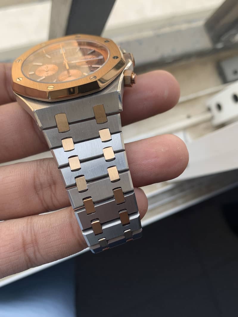Luxury Two-Tone Automatic Chronograph Watch – Rose Gold & Steel Design ...
