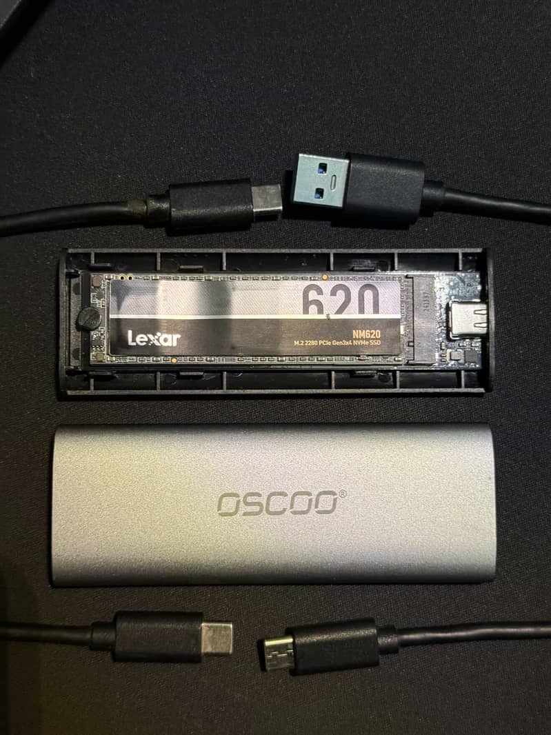 Lexar NM620 NVMe 256GB + OSCOO Case Converter (Slightly Negotiateable ...