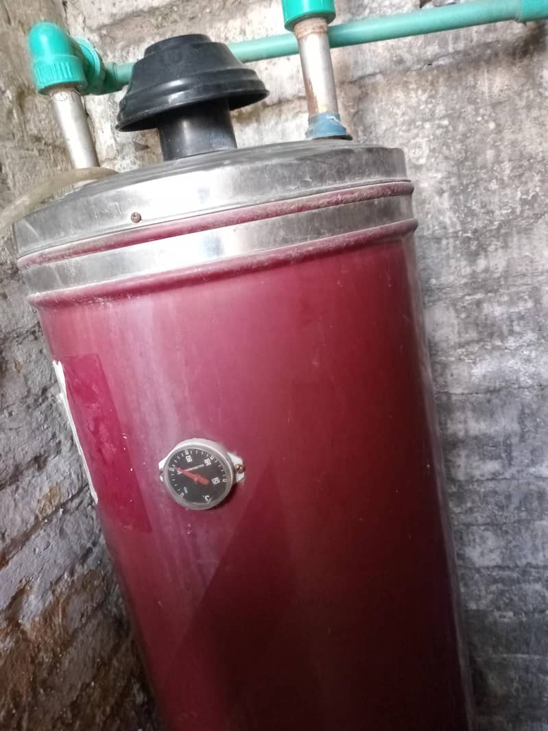 A less used condition geyser in red colour and with gas power source ...