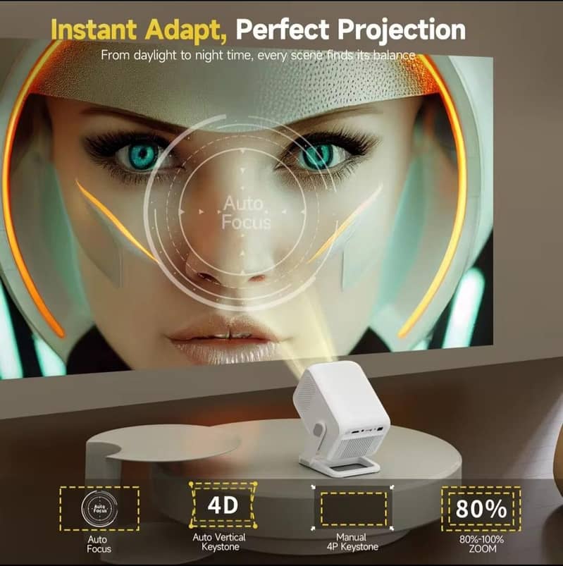 4K 8K FULL HD ANDROID SMART MULTIMEDIA PROJECTOR CINEMA BOX PACK ...