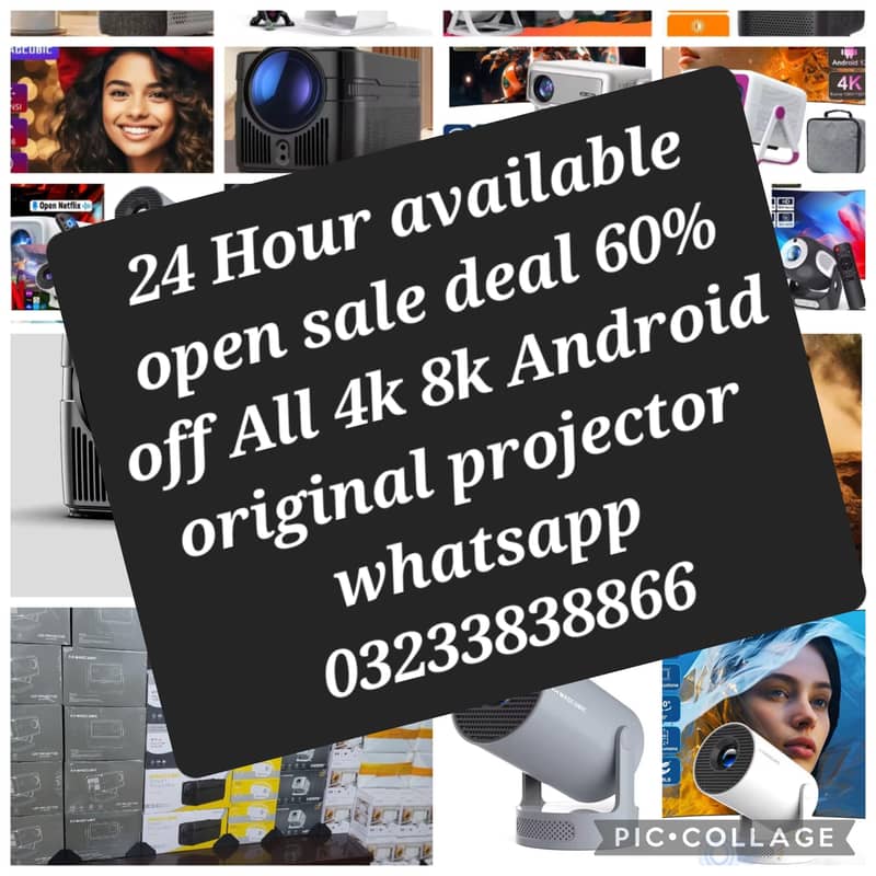 4K 8K FULL HD ANDROID SMART MULTIMEDIA PROJECTOR CINEMA BOX PACK ...