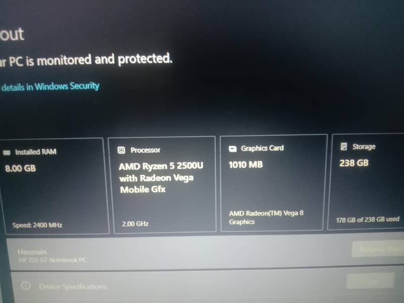 HP Laptop RYZEN 5 (INTEL i5) 1 GB radyeon Graphics card and 8 gb ram ...