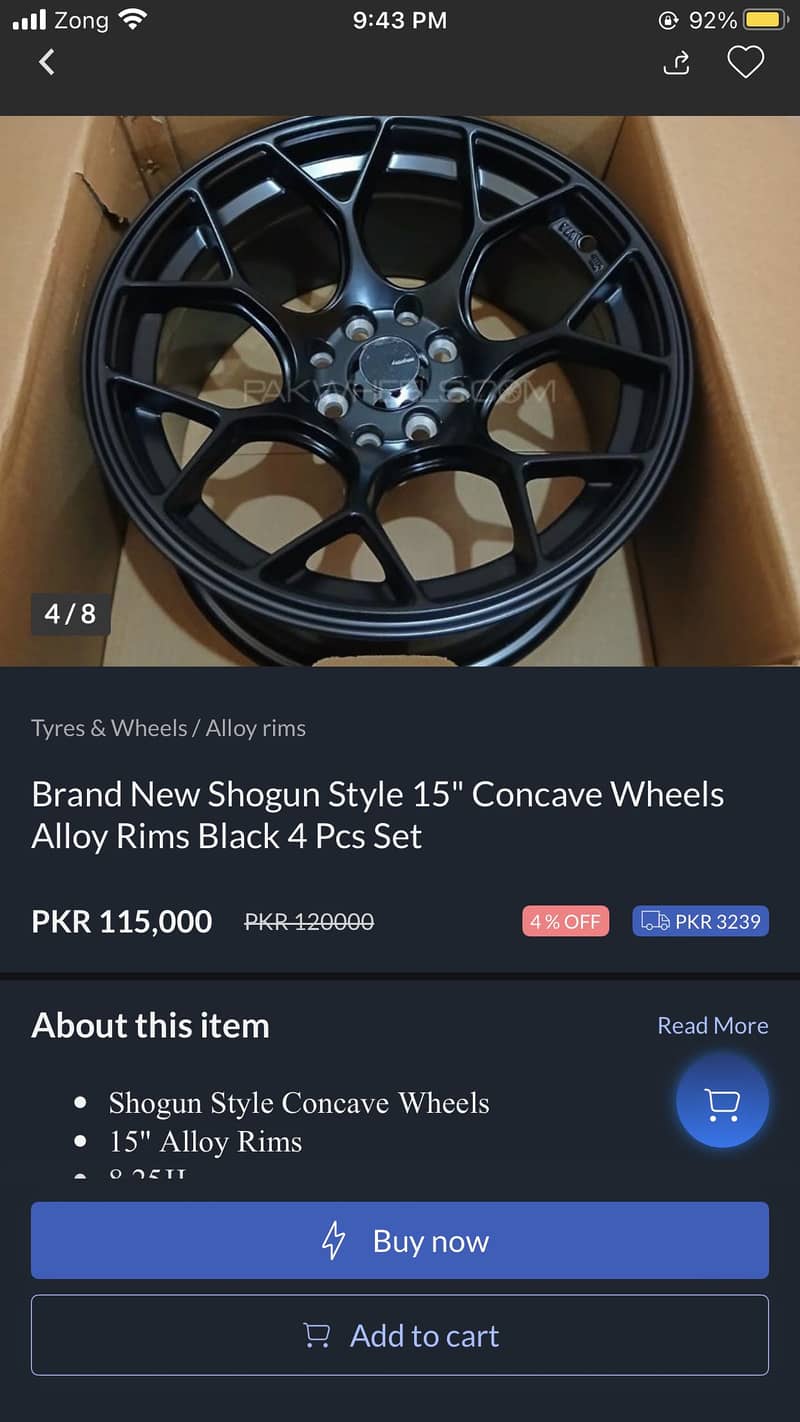 Alloy Rim 15 inch - Tyres - 1110277185