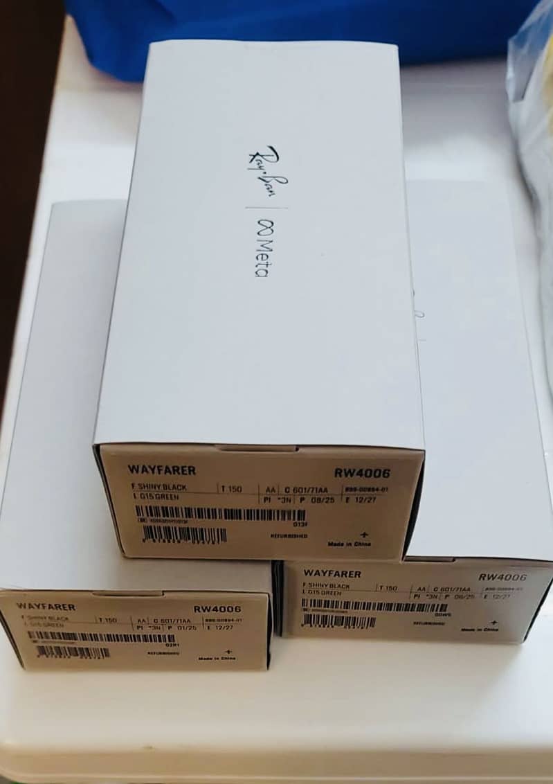 Ray Ban Meta Wayfarer Shiny Black Green Lens - Sunglasses - 1110294591