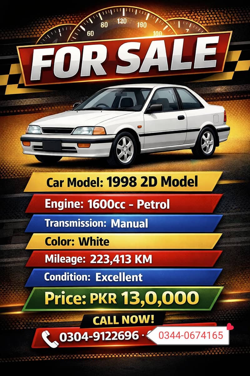 "FOR SALE: 1998 2D Model – White, 1600cc, Excellent Condition!" - Cars ...