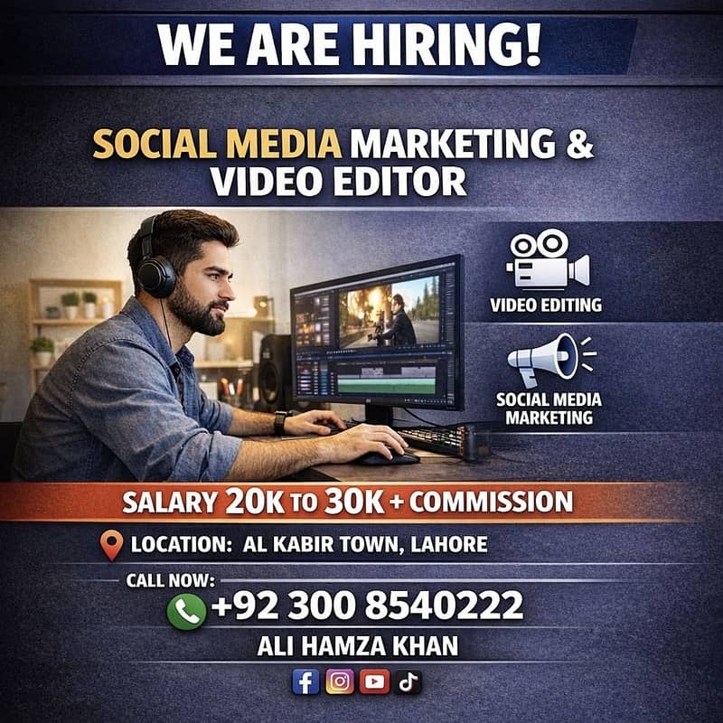 Social Media Marketing & Video editor required - Al kabir town ...