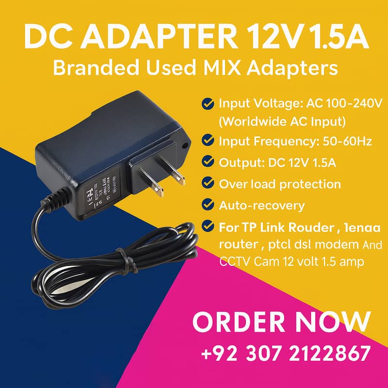 DC Adapter 12V 1.5A | Branded MIX Units - Networking - 1110329126