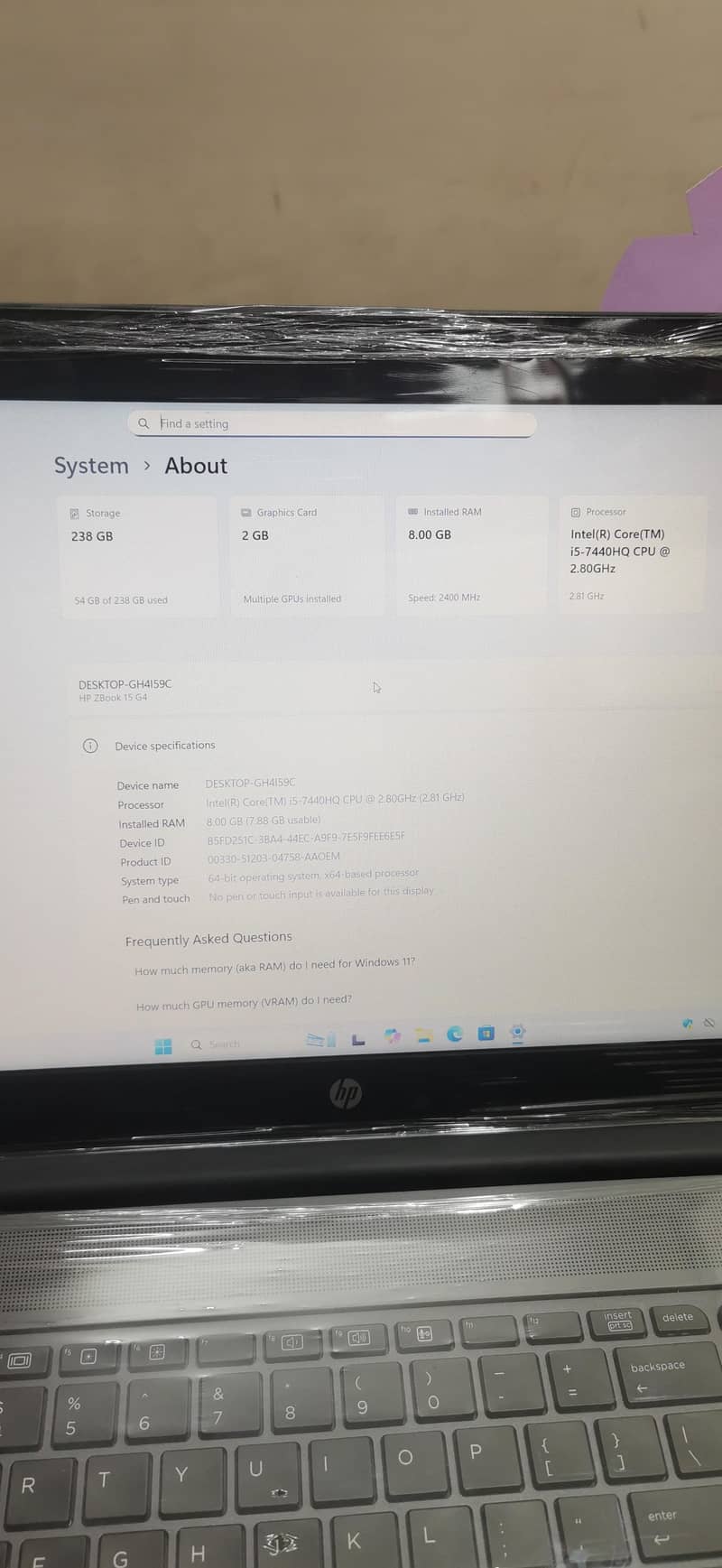 Hp zbook 15 g4 i5 7th 8/256 2gb graphics 15" - Laptops - 1110340959