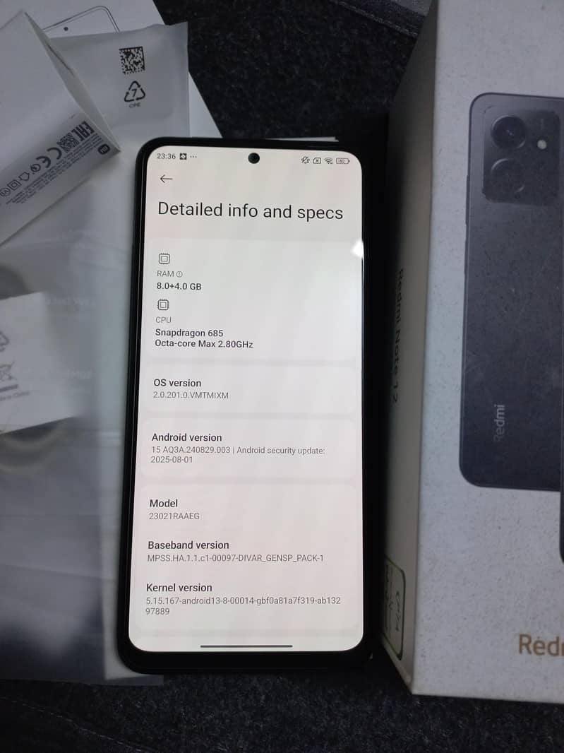 Xiaomi Redmi Note 12, 8/128GB, Complete Box. - Mobile Phones - 1110345136