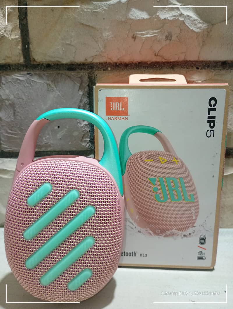 Original JBL Clip 5 Portable Bluetooth Speaker - Pink/Mint - New ...