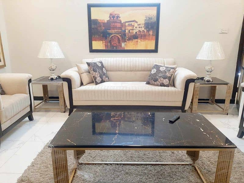 Sofa Set 7 Seater + Center Table - Sofas - 1110350208