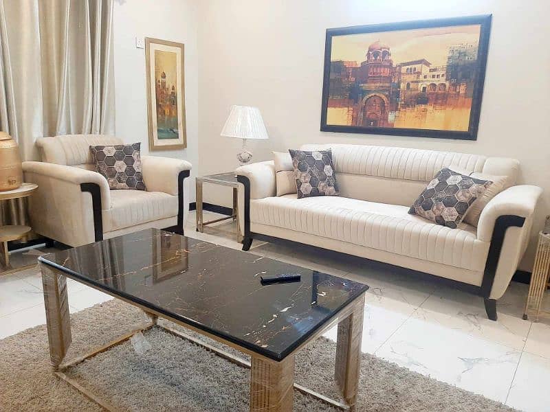 Sofa Set 7 Seater + Center Table - Sofas - 1110350208