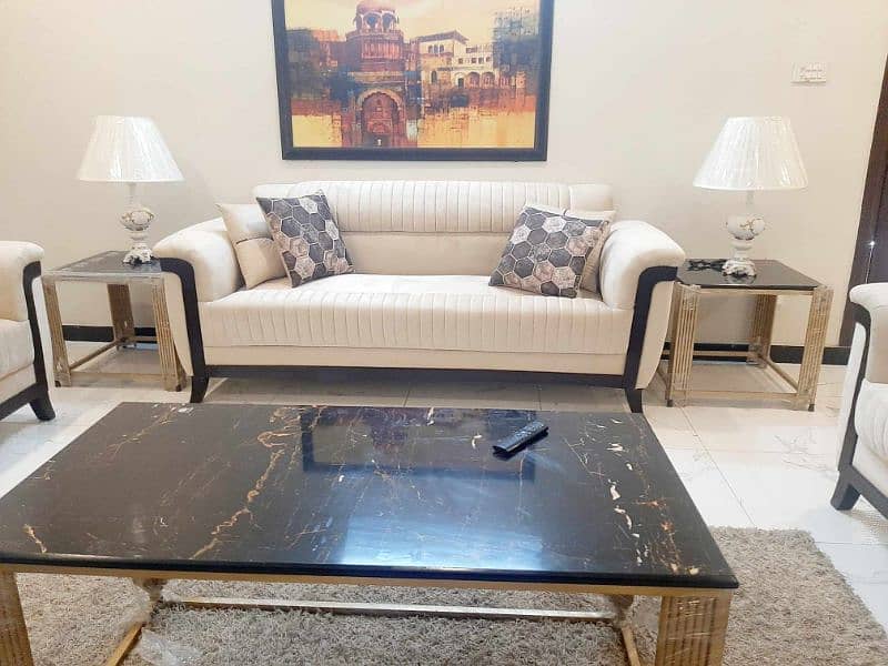 Sofa Set 7 Seater + Center Table - Sofas - 1110350208