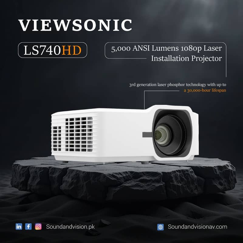 ViewSonic LS740HD Laser Projector | 5000 ANSI | Full HD 1080p ...