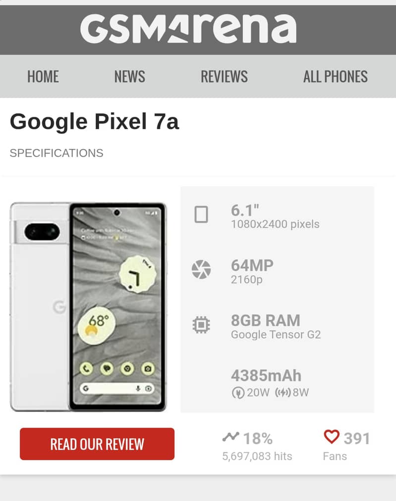 Google pixel 7A Official PTA 8/128 - Mobile Phones - 1110363454