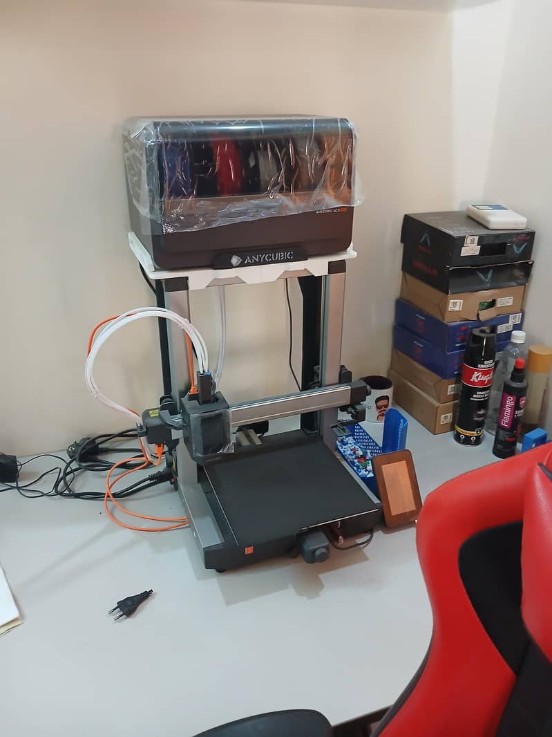 anycubic kobra 3 combo 3d printer multicolor only few hours used ...