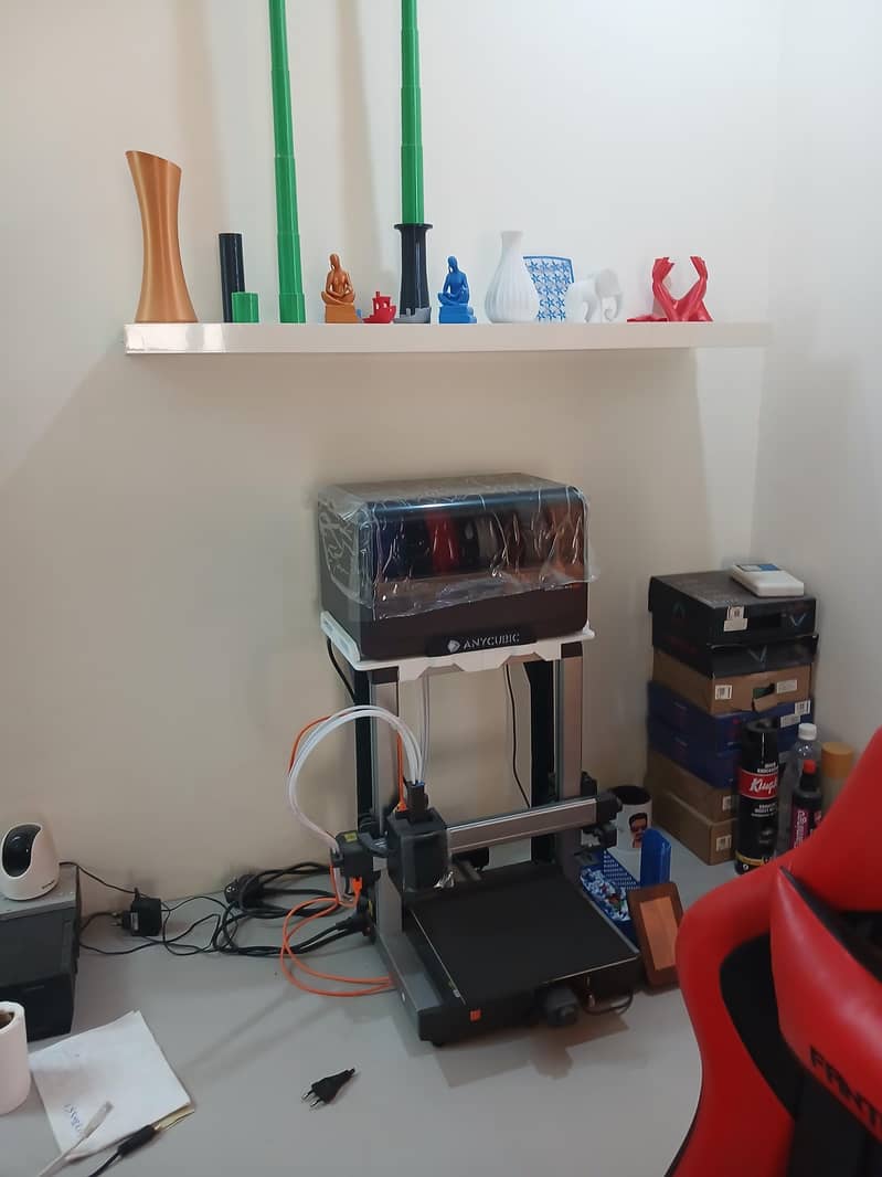 anycubic kobra 3 combo 3d printer multicolor only few hours used ...