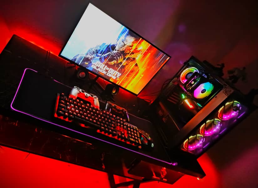 4K HIGH END GAMING PC FULL SETUP PC/MONITOR/MOUSE/KEYBOARD/MOUSEPAD ...