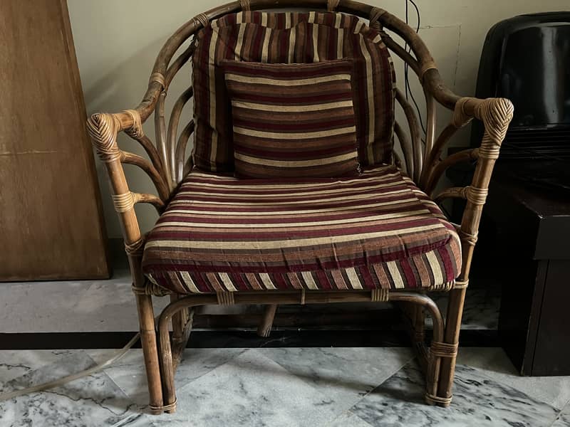 Cane 5 seater sofa with 3 side tables - Sofas - 1110390091