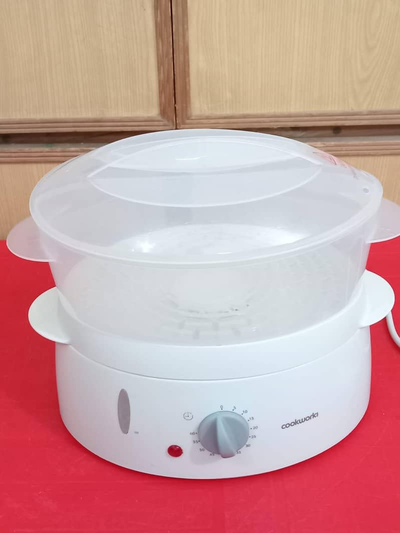Cookworks 1 Tier Electric Food Steamer / Steam Cooker - Food Steamers ...