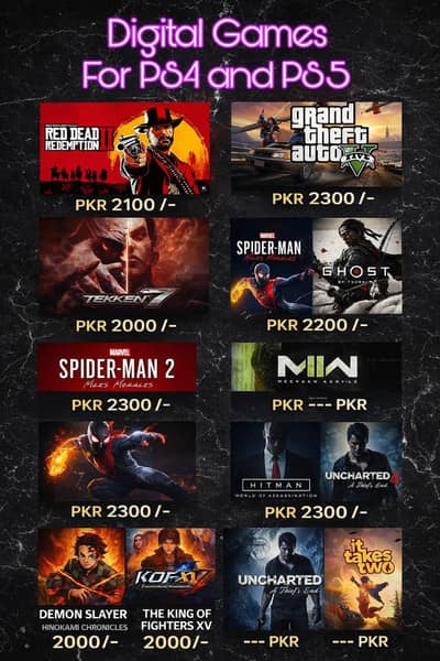 God of War Ragnarok , hitman, Rdr 2,God of war , spider man, GTA V ...