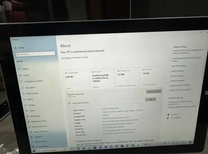 Surface Pro 3 i5 4th generation 4300u window 10 - Laptops - 1110421087