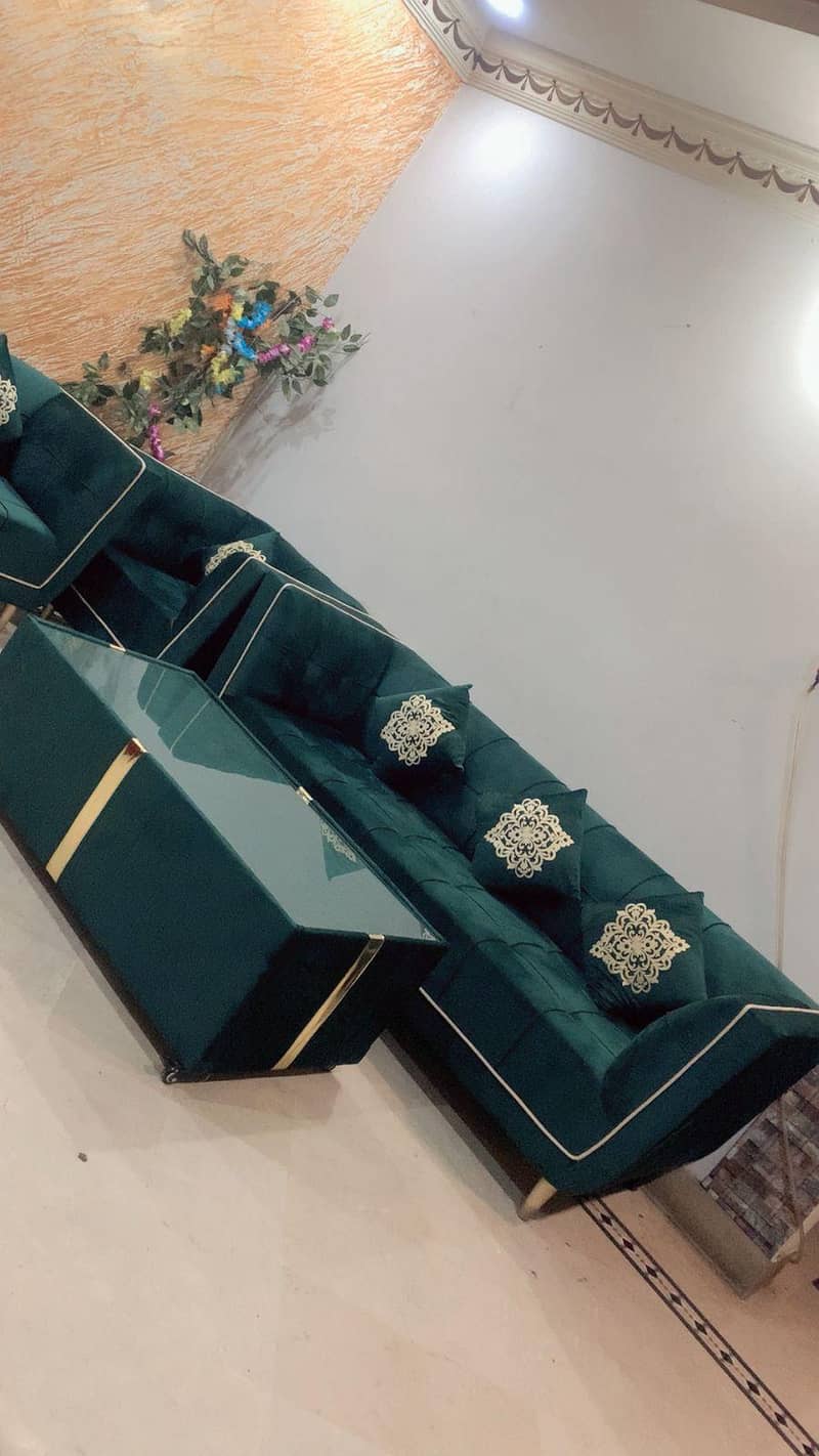 sofa set 6 seater with center table - Sofas - 1110478064