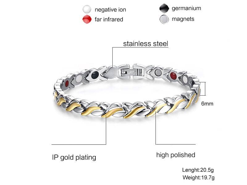 stainlesssteel braclet with Magnet sang e hadeed far infrared Negative ...