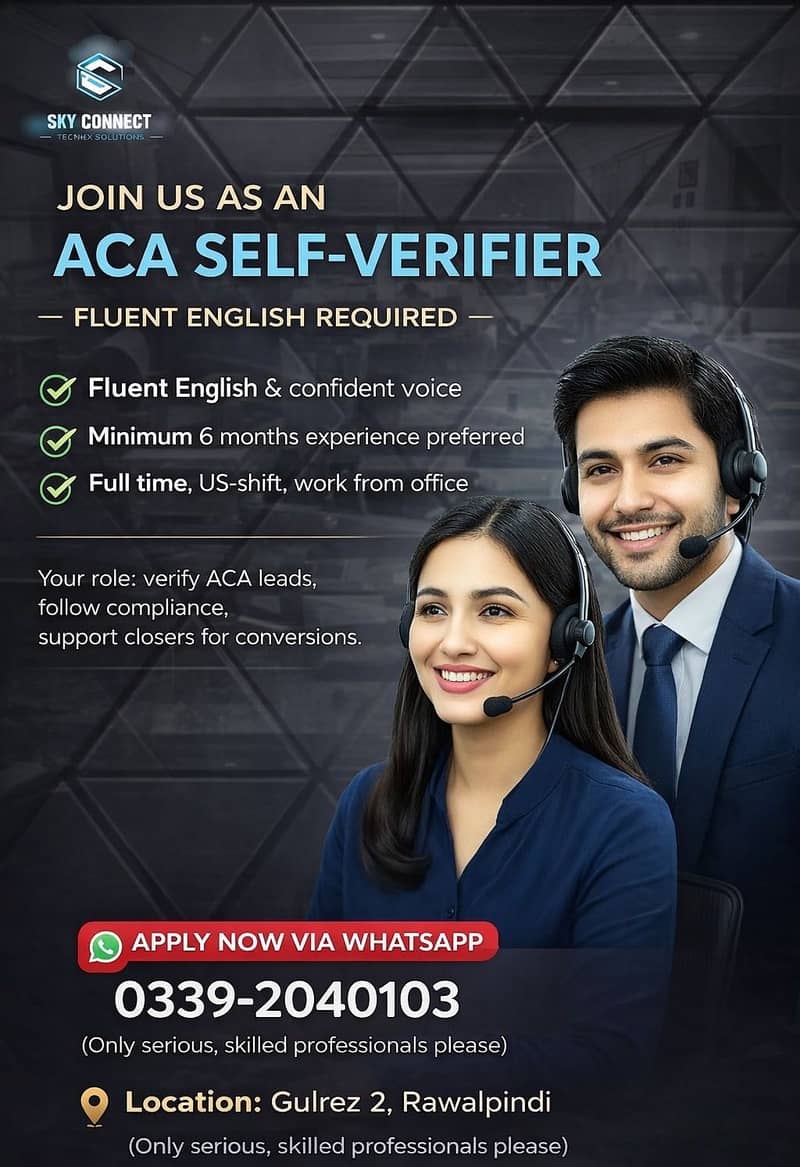 ACA Self Verifier || CSR || Call Center Jobs (USA Night Shift ...
