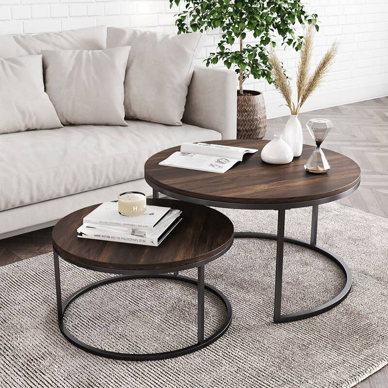 Maywood Nesting Living Loung Drawing Room Centre Tables (Set of 2 ...