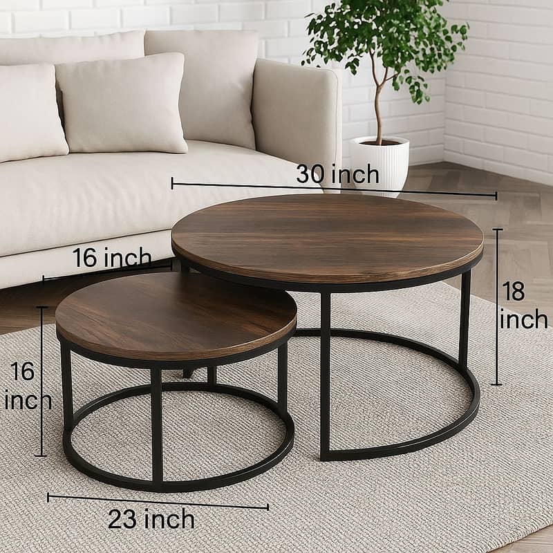 Maywood Nesting Living Loung Drawing Room Centre Tables (Set of 2 ...