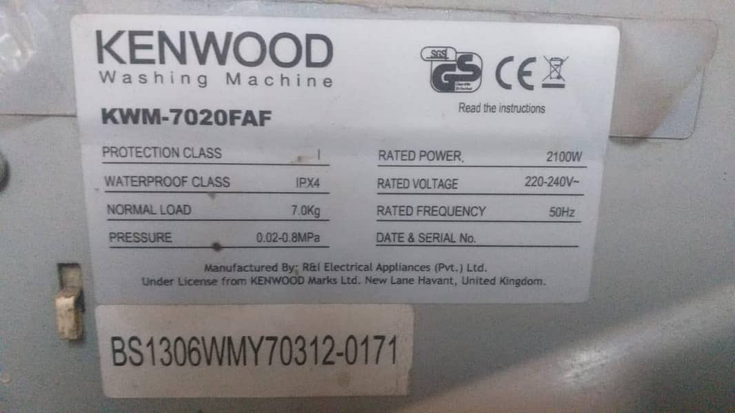 Kenwood Washing Machine - Washer & Dryer - 1110626234