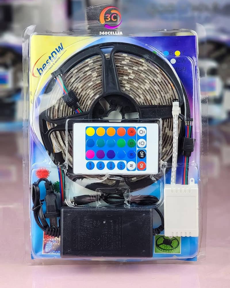 RGB LED Strip Light 5 Meter | With Remote & Adapter | Brand New - LED ...