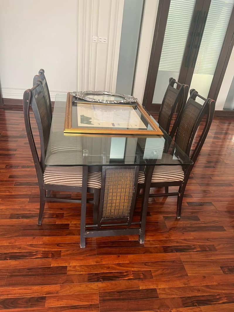 4 CHAIR 1 DINING TABLE WITH MIRROR - Dining Tables - 1110676972