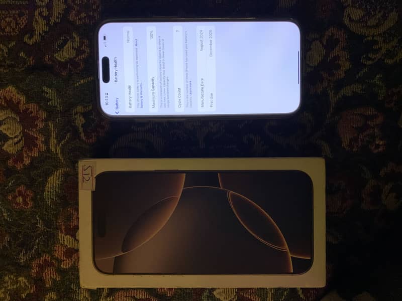 iphone 16 pro max- PTA Approved Complete Box warranty till dec 2026 ...