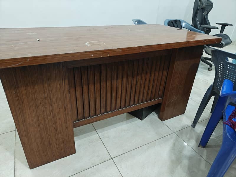 wooden heavy table 5 by 2.5 table - Office Tables - 1110680005