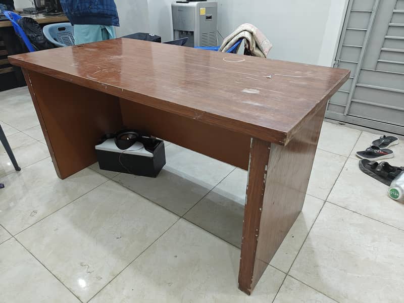 wooden heavy table 5 by 2.5 table - Office Tables - 1110680005