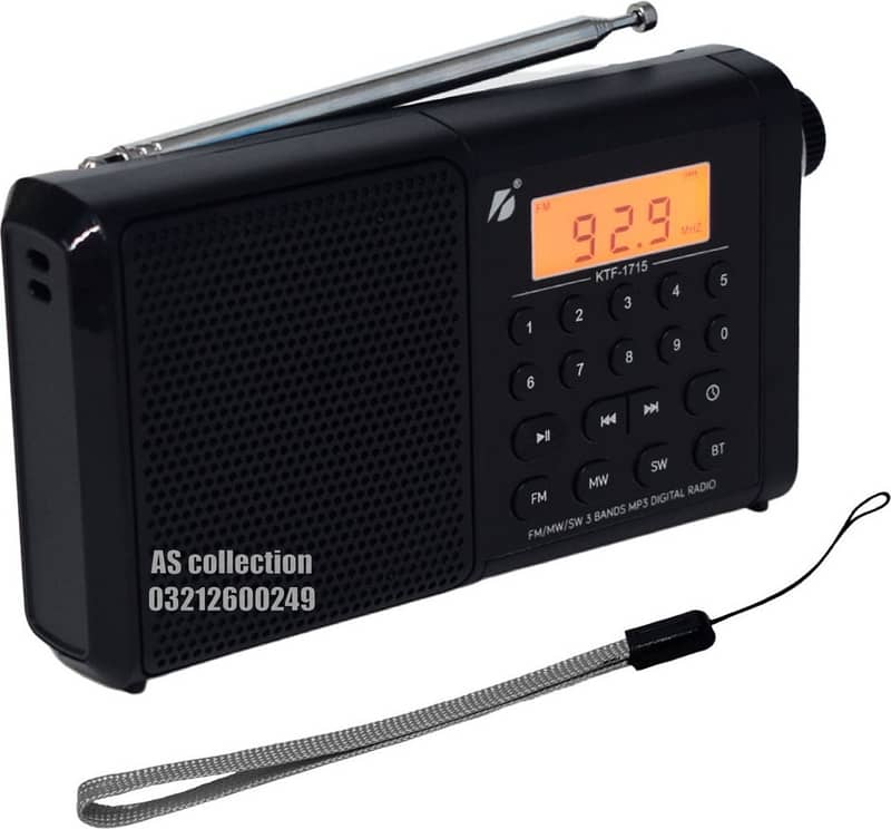 KTF;8-Band Radio Speaker with Bluetooth/USB/TF Music Player/TorchLight ...