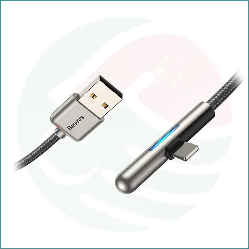 Baseus Iridescent Lamp USB to Type-C | L-Shaped Gaming Cable | 40W ...
