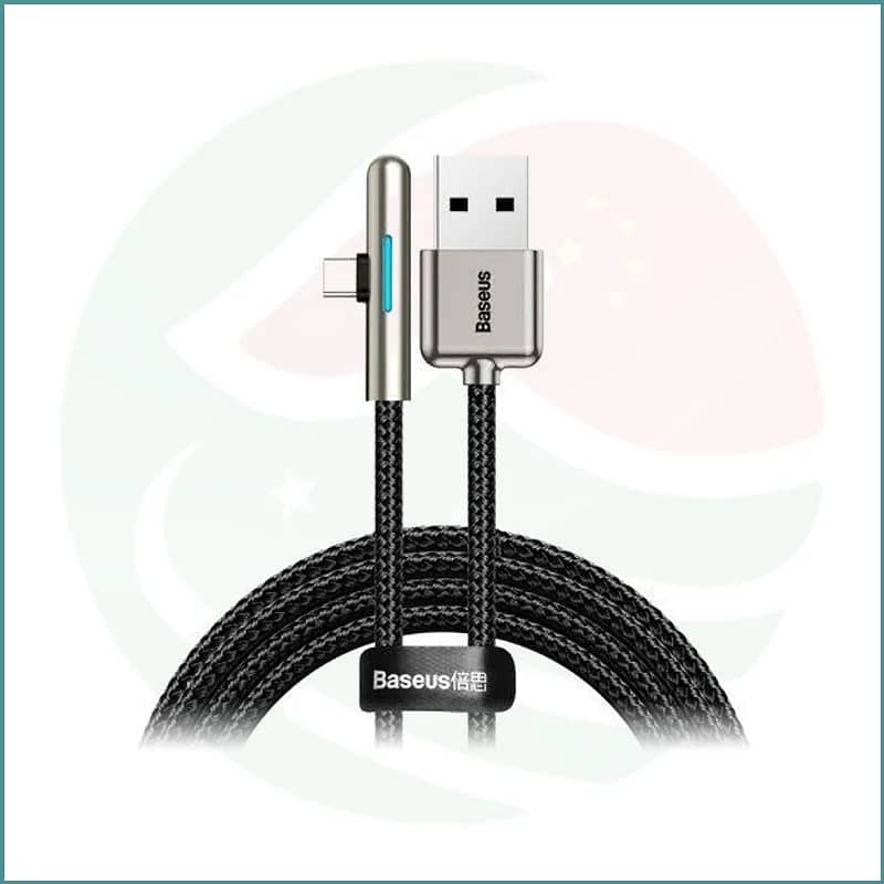Baseus Iridescent Lamp USB to Type-C | L-Shaped Gaming Cable | 40W ...