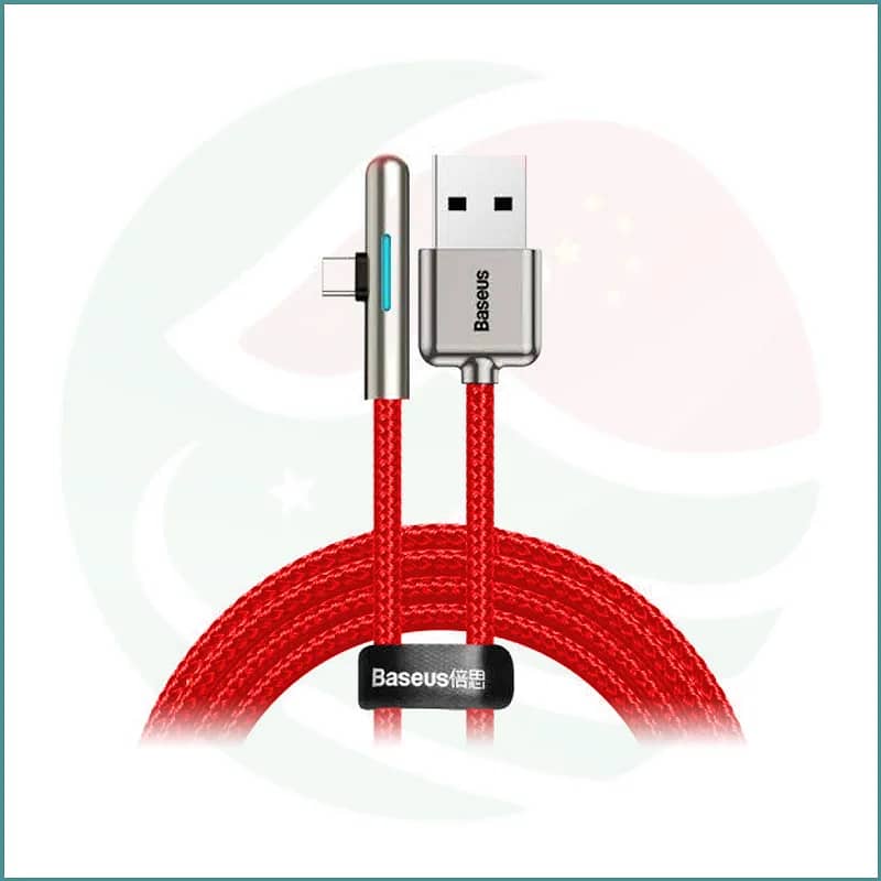 Baseus Iridescent Lamp USB to Type-C | L-Shaped Gaming Cable | 40W ...