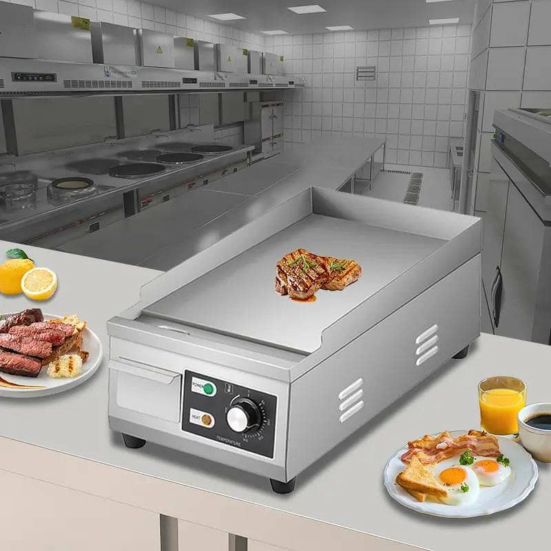 Electric Commercial Hot Plate Flat Griddle Temperature Control - Hot ...