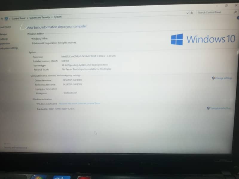 Sony Laptop intel (R) core(TM) i5 -2410M CPU @2.30 GHz 2.30GHz ...